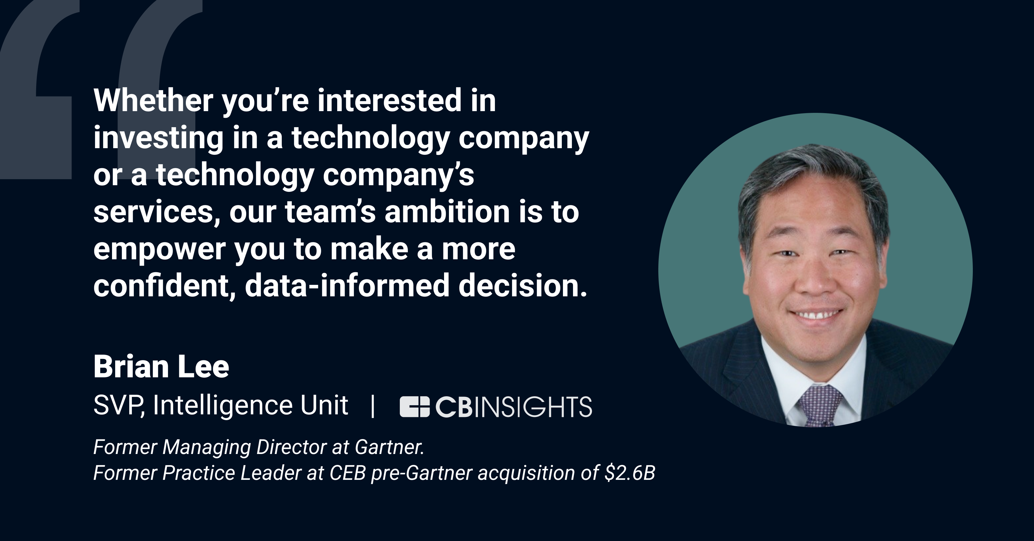 Intelligence Unit - Make Data-Informed Decisions | CB Insights