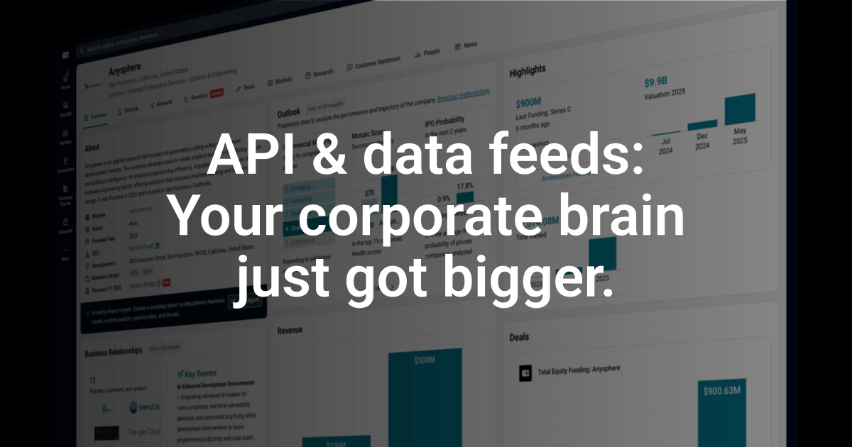 API & Data Feeds - CB Insights